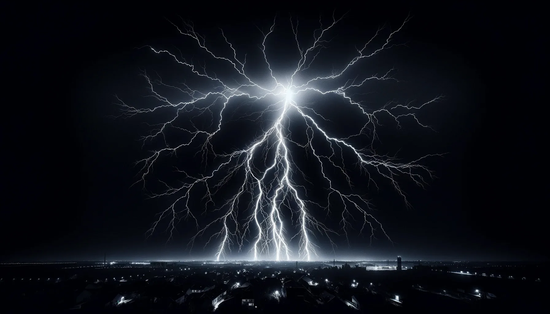 稲妻のイラスト - イラストの森